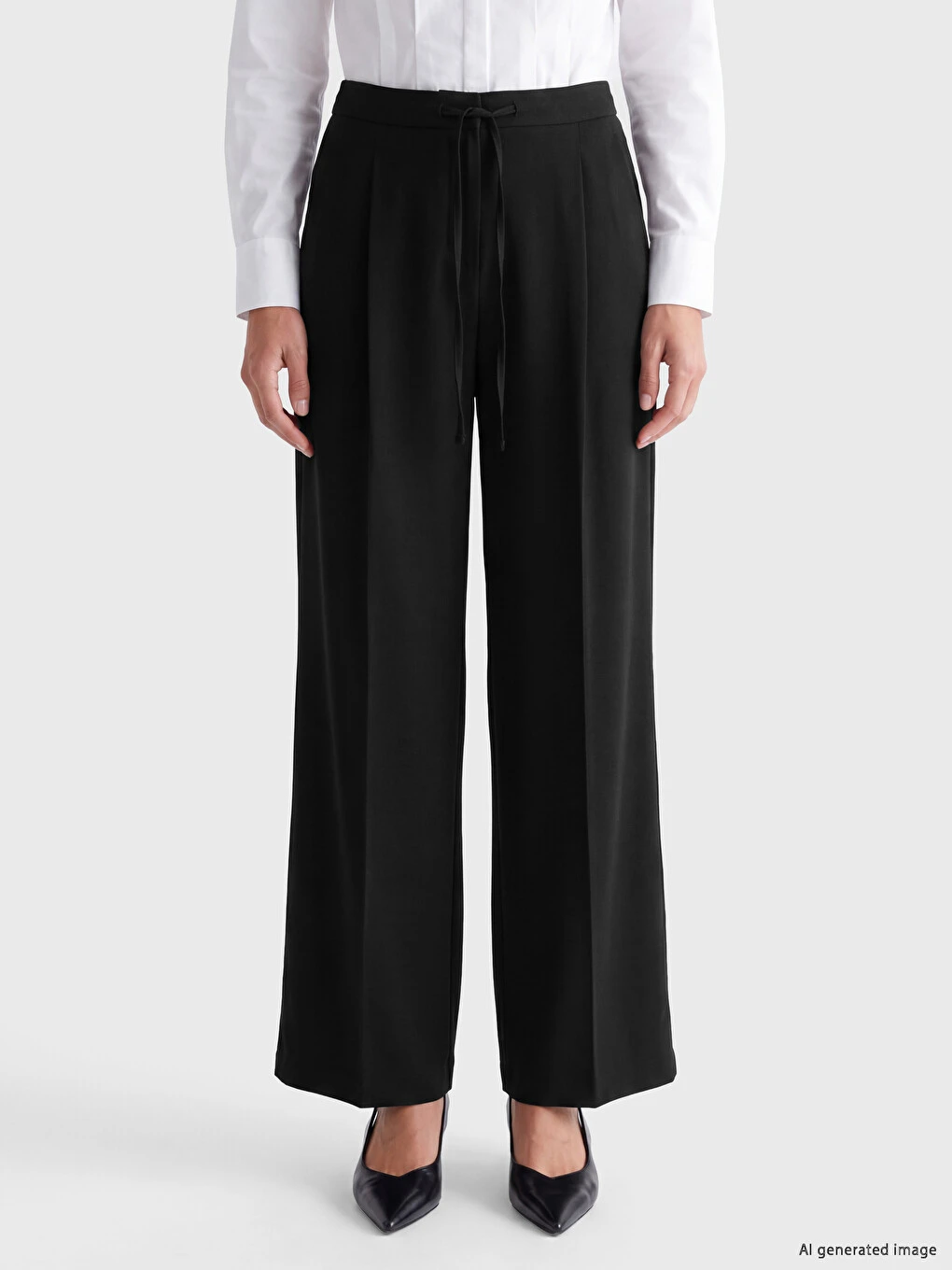 LCW EVERYDAY Ženske Plisirane Pantalone Od Tkanine Sa Učkurom U Struku