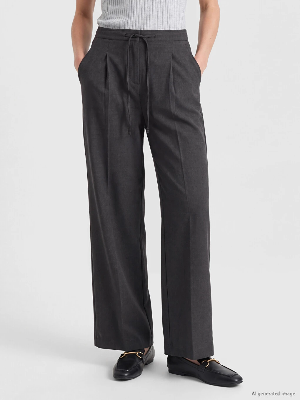 LCW EVERYDAY Ženske Plisirane Pantalone Od Tkanine Sa Učkurom U Struku