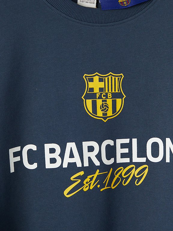 LCW Kids Dukserica Sa Okruglim Izrezom Fc Barcelona Sa Štampom Za Dečake