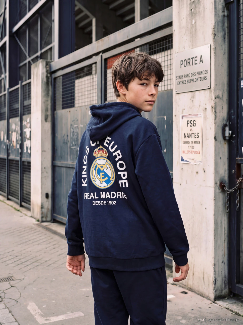 LCW Kids Real Madrid Dečiji Komplet Trenerke Sa Kapuljačom Sa Štampom
