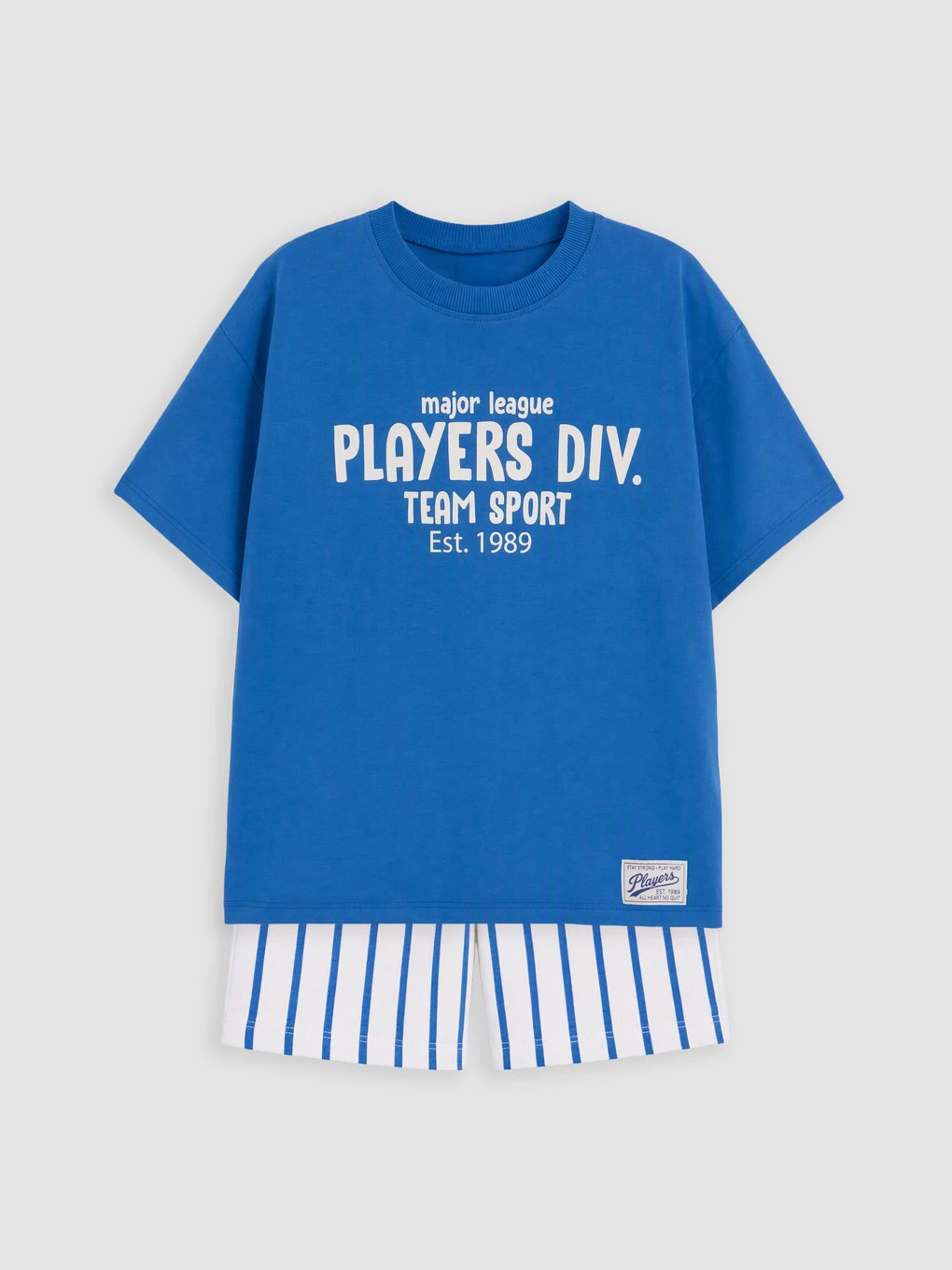LCW Kids Dečiji Štampani T-shirt I Prugaste Šorts