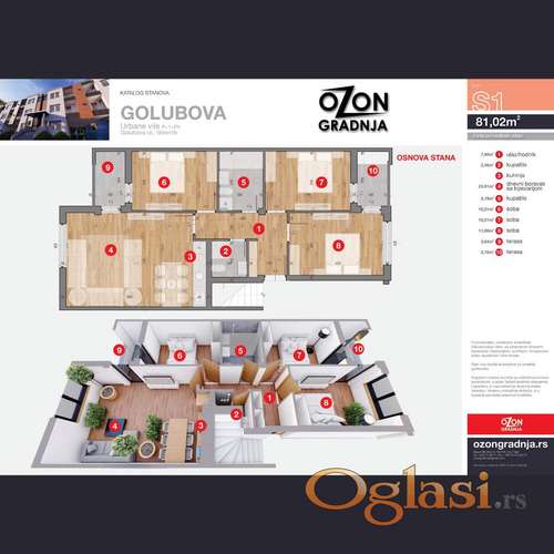 ČETVOROSOBAN stan 81m2 u izgradnji _ Veternik - Fešter, Novi Sad - direktna prodaja