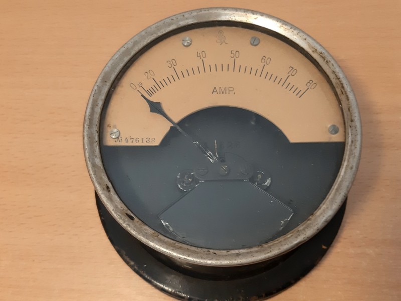 Vintage ampermetar do 80A naizmenicne