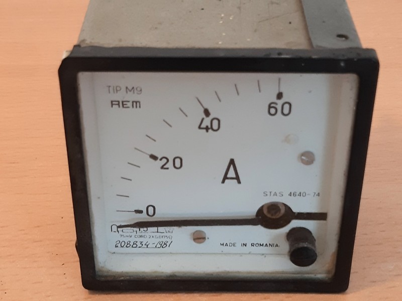 Ampermetar do 60A jednosmerne ugradni