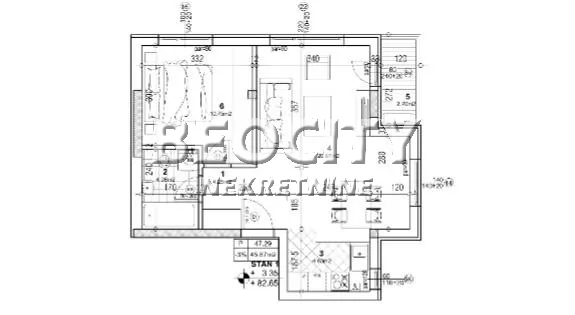 Dvosoban stan, 46 m2, Telep, Južni Telep ID: 134625