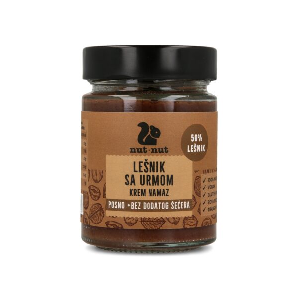 Lešnik krem sa urmom bez dodatog šećera 300g Nut Nut POSNO