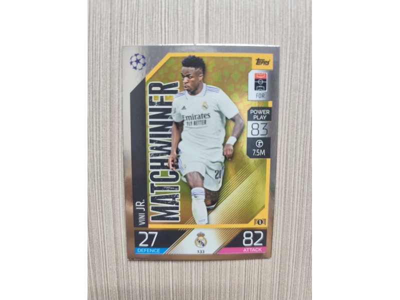Kartica Match attax 22-23 -VINI JR-133-REAL MADRID