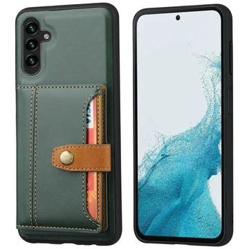 SAMSUNG GALAXY S25 RETRO STYLE FUTROLA SA NOVČANIKOM - ZELENA