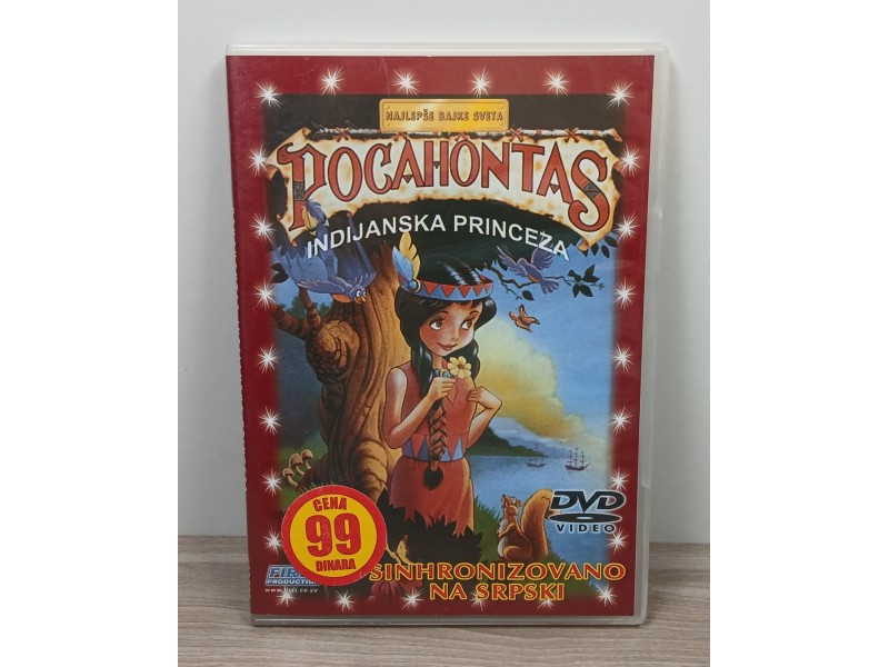 Pocahontas Indijanska Princeza –Crtani Film DVD