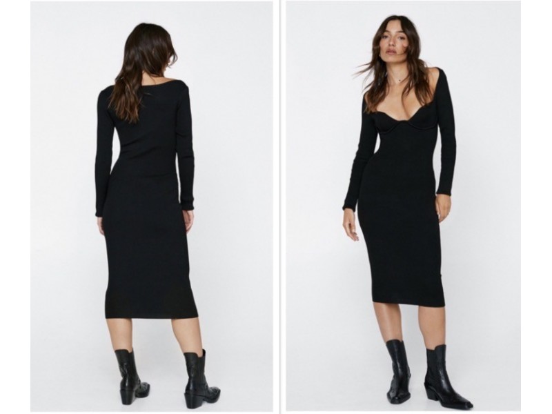 RASPRODAJA Nasty Gal korset knit midi haljina 38 NOVO