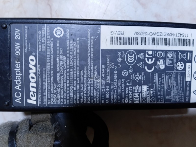 Ac Adapter Lenovo 20v4.5a 90W
