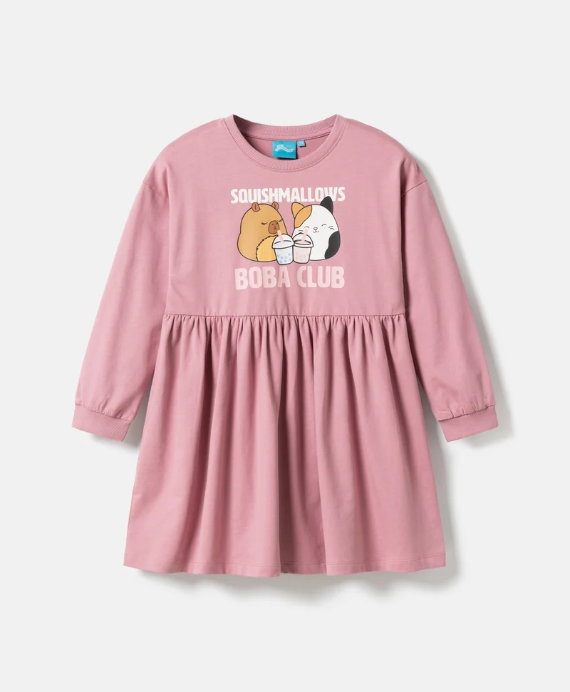 Duks haljina za devojčice Squishmallows sa dugim rukavima