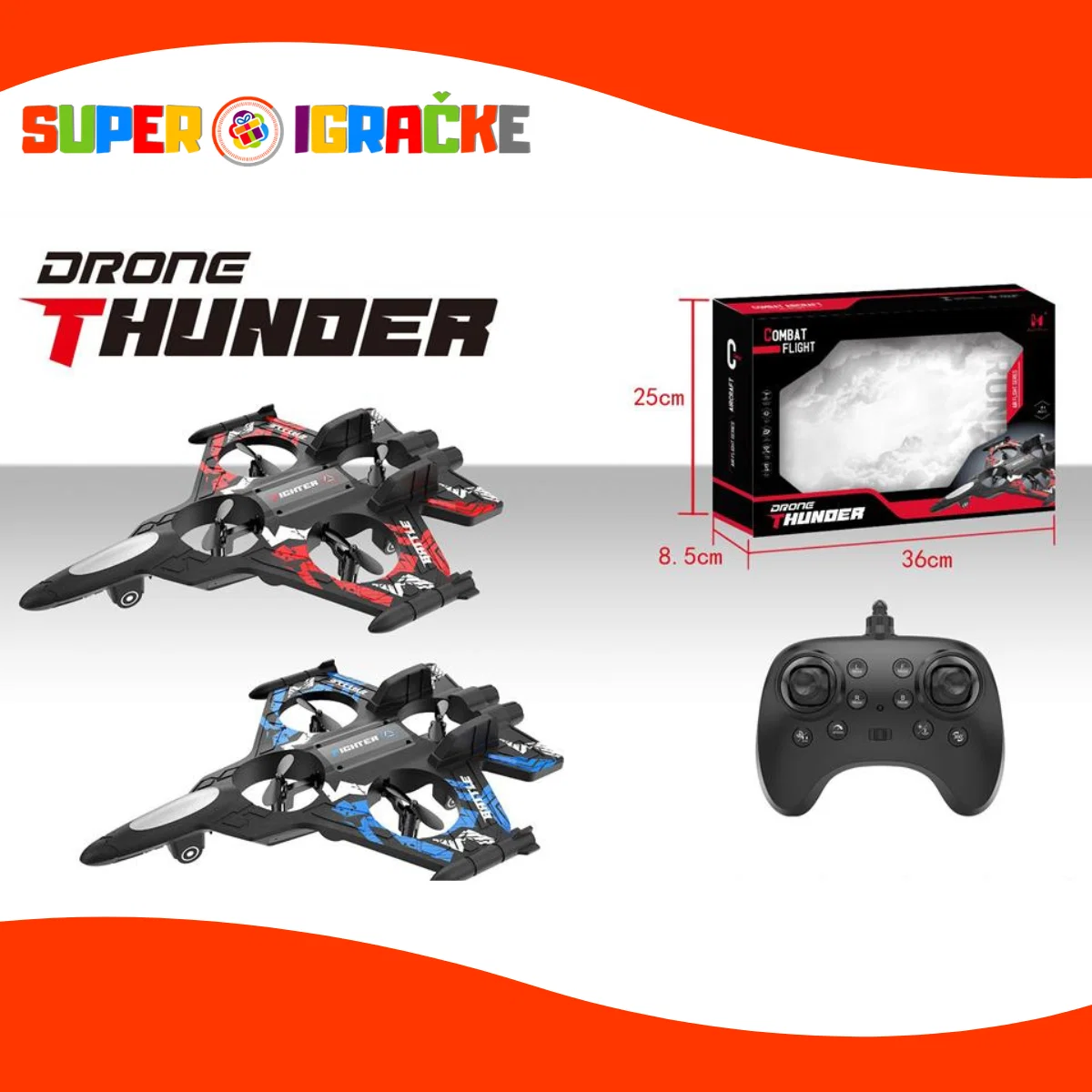 DRONE THUNDER - RC AVION NA DALJINSKI