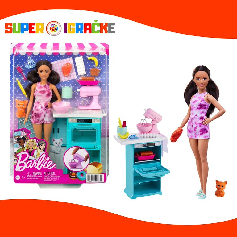 BARBIE LUTKA I KUHINJSKI SET
