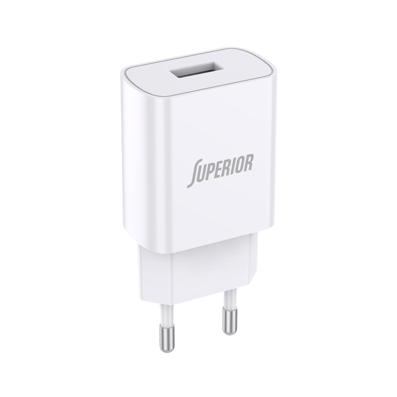 PUNJAČ BEZ KABLA SUPERIOR SU-P100 10.5W 2.1A BELI USB-A P1211 *TH *SR