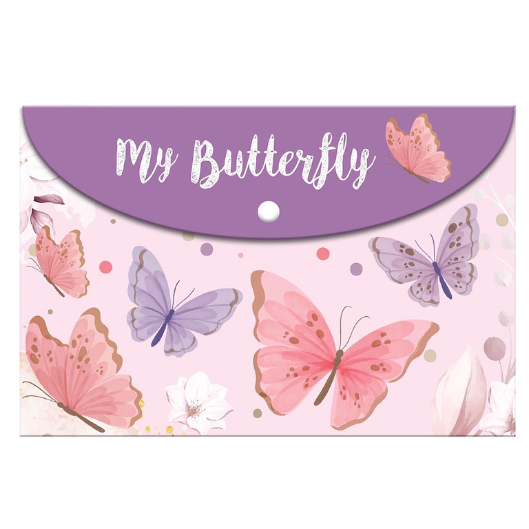 FASCIKLA A4 DUGME 585176 BUTTERFLY