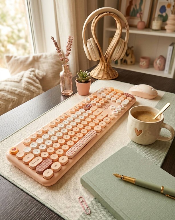 TASTATURA I MIŠ BEŽIČNI SET LOVELY MIX 2 BOJE OP25157 *TH WY