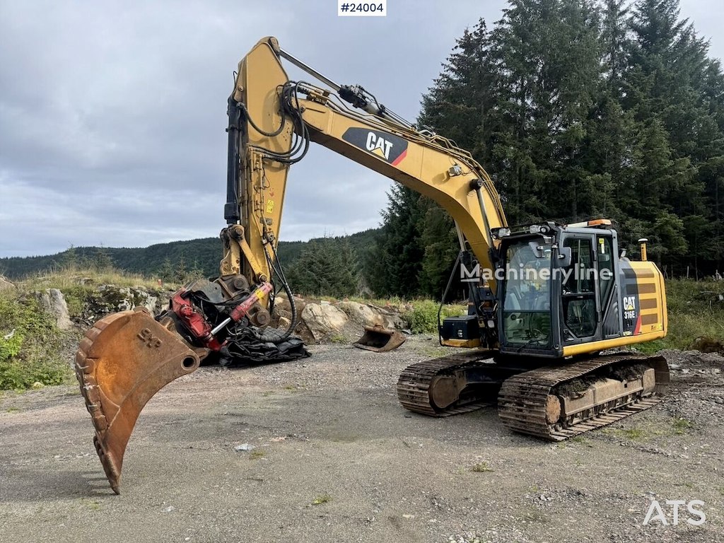 Caterpillar 316E Gravemaskin m/ Rototilt, 2 skuffer og GPS fra 2019 bager guseničar
