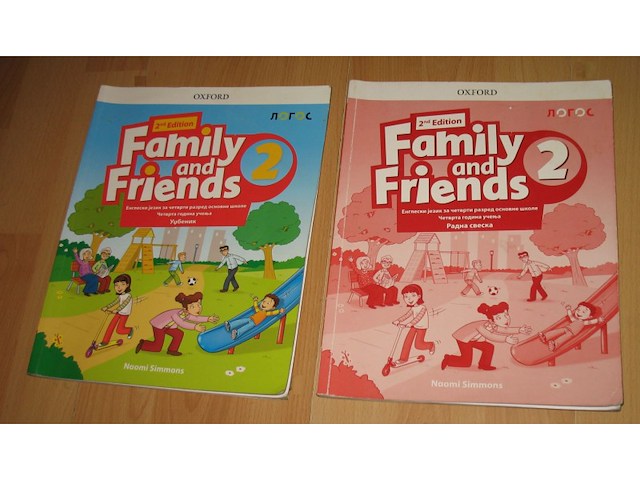 4. FAMILY AND FRIEDNS 2 UDZBENIK + RADNA SVESKA + CD