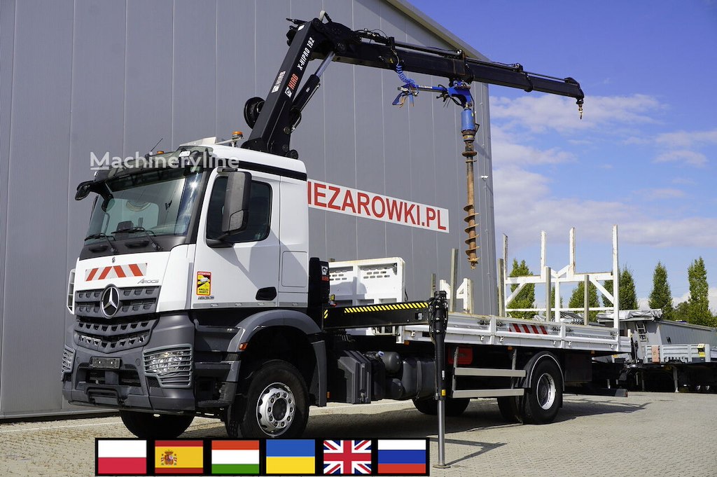 HIAB X-HIPRO 192 ES-3 na šasiji Mercedes-Benz Arocs 1833 4x2 / 60 tho. km! / HIAB X-HIPRO 192 ES-3 crane / rem bušaća dizalica