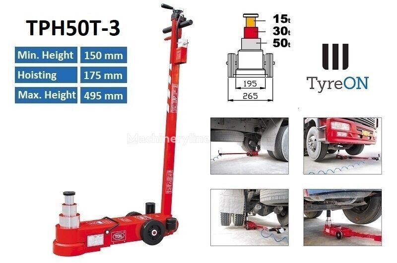 Nova TyreON TPH50T-3 Air hydraulic jack 50 Tons - Minimum height 15 cm hidraulična dizalica