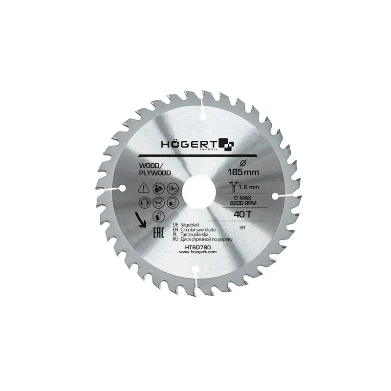 HÖGERT List za cirkular 185 mm — 40 zuba