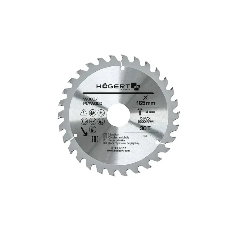 HÖGERT List za cirkular 165 mm — 30 zuba