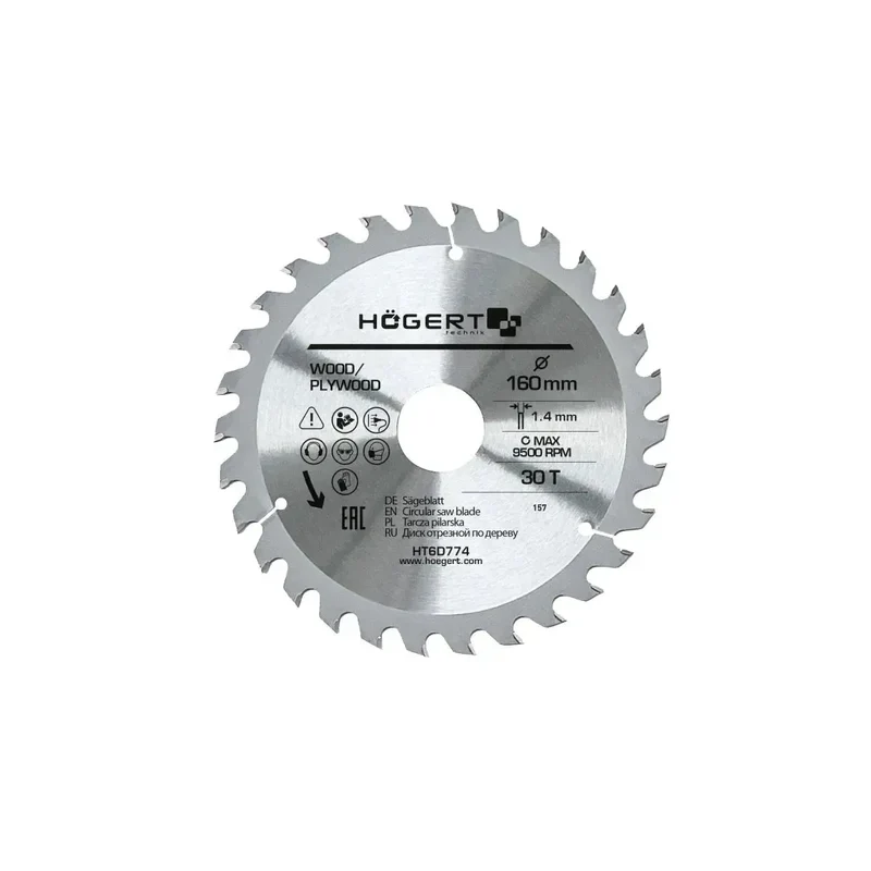 HÖGERT List za cirkular 160 mm — 30 zuba