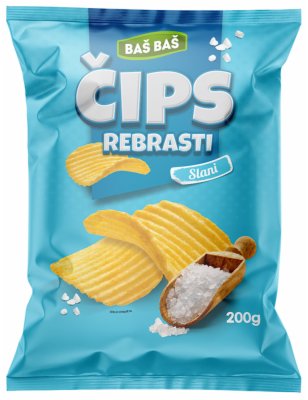 ČIPS REBRASTI SLANI BAŠ BAŠ 200G