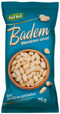 BADEM BLANŠIRANI SIROVI BAŠ BAŠ 75G