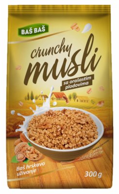 MUSLI CRUNCHY SA ORAŠASTIM PLODOVIMA BAŠ BAŠ 300G