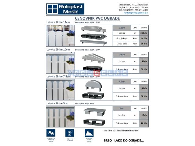 PVC ograda