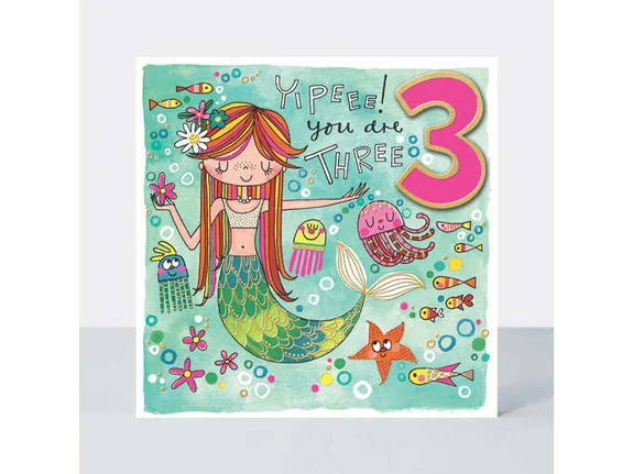 Rachel Ellen Čestitka Age 3 Mermaid under the sea