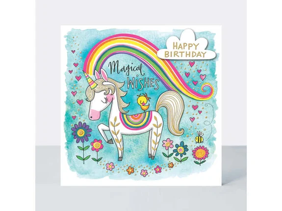 Rachel Ellen Čestitka Magical Wishes Unicorn