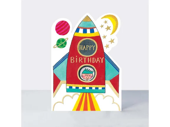 Rachel Ellen Čestitka Happy Birthday Rocket Birthday card