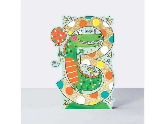 Rachel Ellen Čestitka Age 3 Boy/Crocodile