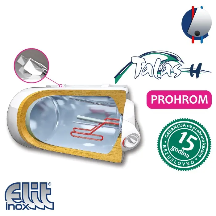 Bojler 80L Talas X80H desni inox ELIT INOX