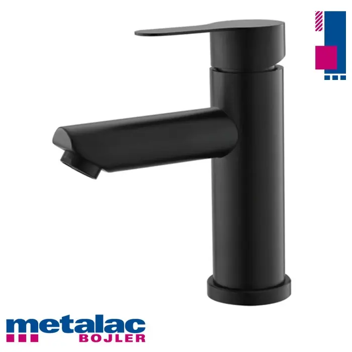 Aquabi baterija za lavabo MAMBA crna Metalac