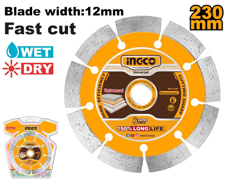 INGCO Dijamantski rezni disk 230mm DMD0123013ID: EK000722933