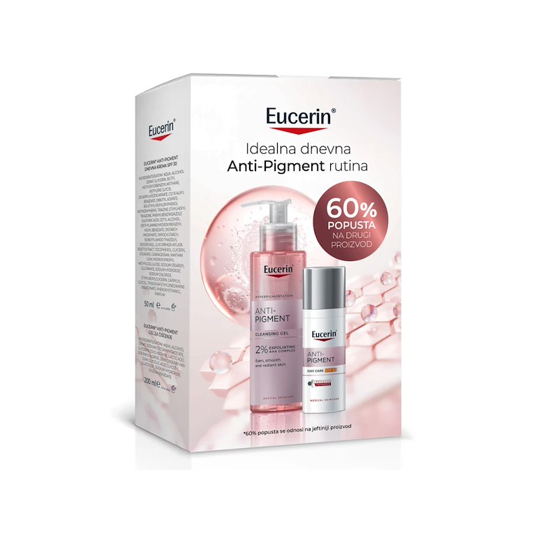 Eucerin® PROMO Anti Pigment Dnevna Krema SPF30 i Gel za Čišćenje Lica 200 mL