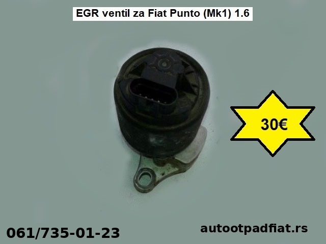 EGR VENTIL ZA FIAT PUNTO (MK1) 1.6