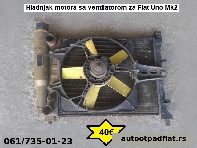 HLADNJAK MOTORA SA VENTILATOROM ZA FIAT UNO MK2