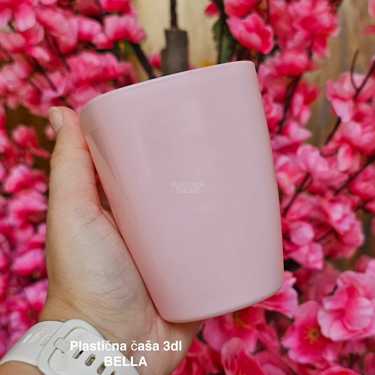 Plastična čaša 3dl Bella puder roze