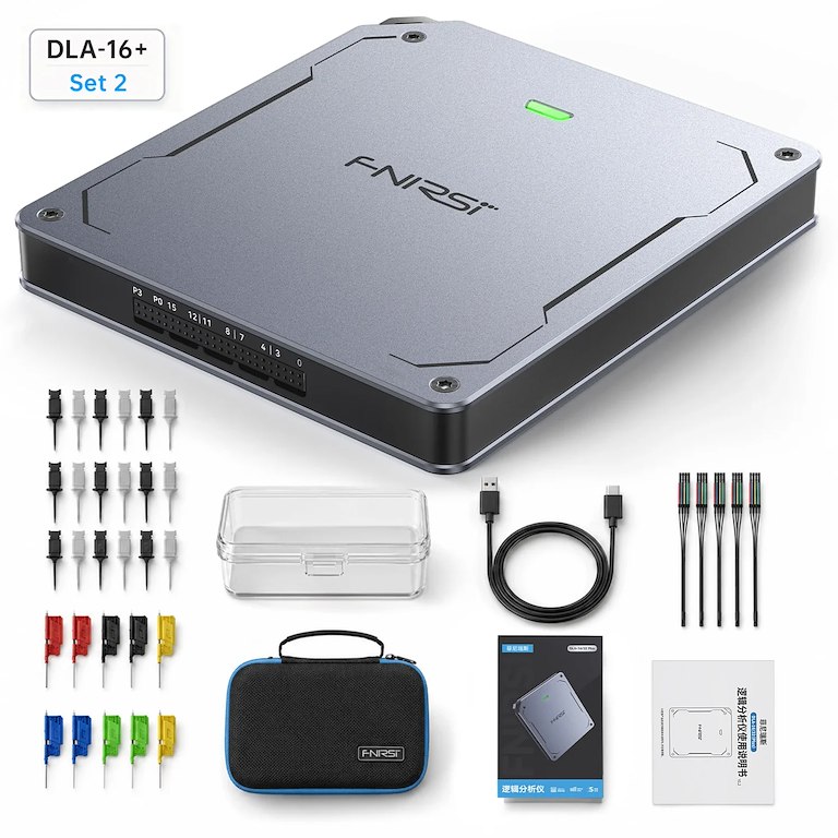 FNIRSI DLA-16 Plus USB 3.0 logički analizator 16CH, do 1GHz, 4Gbit, 170+ protokola, PWM izlaz