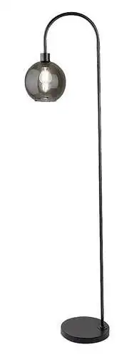 RABALUX Ricardo, podna lampa metal crna/dimljeno staklo, 1xE27, visina 160cm