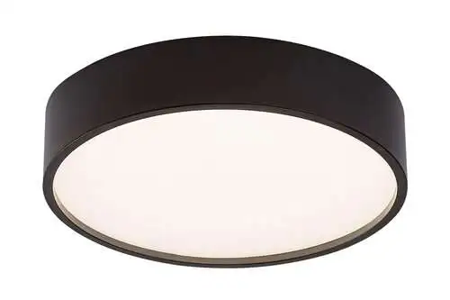 RABALUX Larcia, crna plasticna LED plafonjera , 19W 1000lm-1900lm, 4000K, IP44