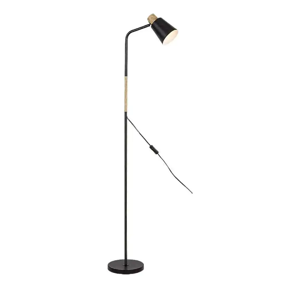 RABALUX Azim, crna metalna podna lampa, E27 1x40W, L40cm