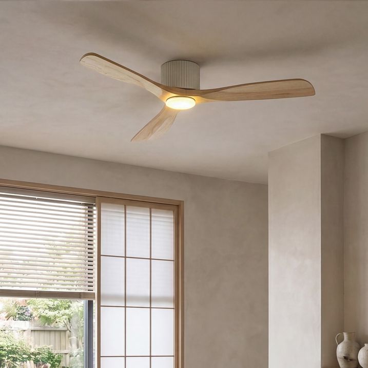Drveni plafonski ventilator 132 cm uklj. prigušiva LED rasveta sa daljinskim upravljačem - Jerri Ribbel