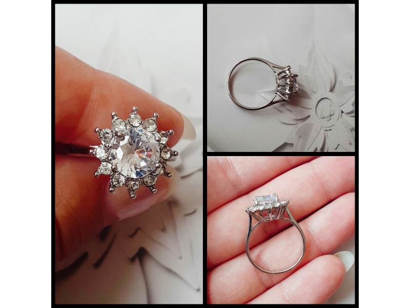 S925 prsten CRYSTAL + ukrasna kesica 1220182208