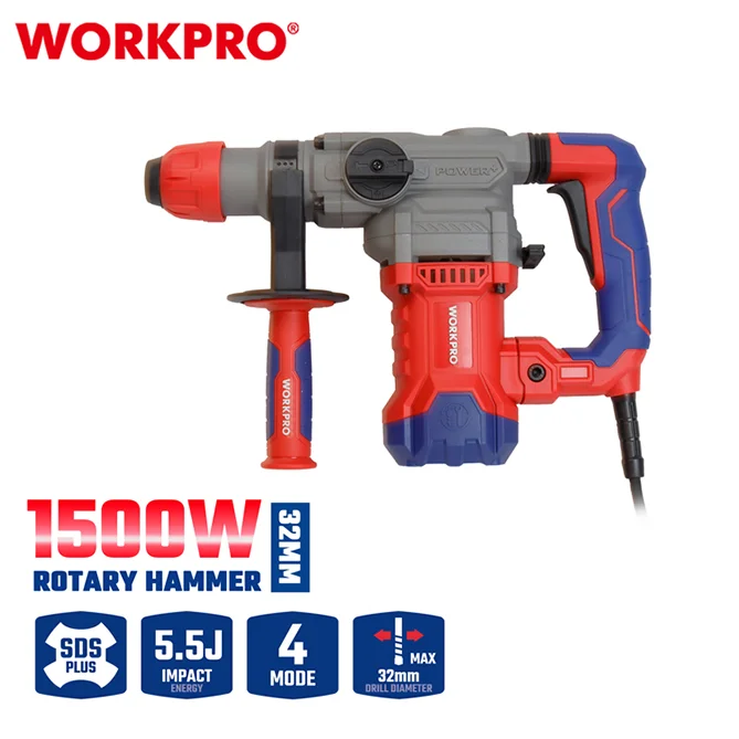 Električna čekić-bušilica SDS+, 1500W (5,5 J) – WORKPRO WP470401